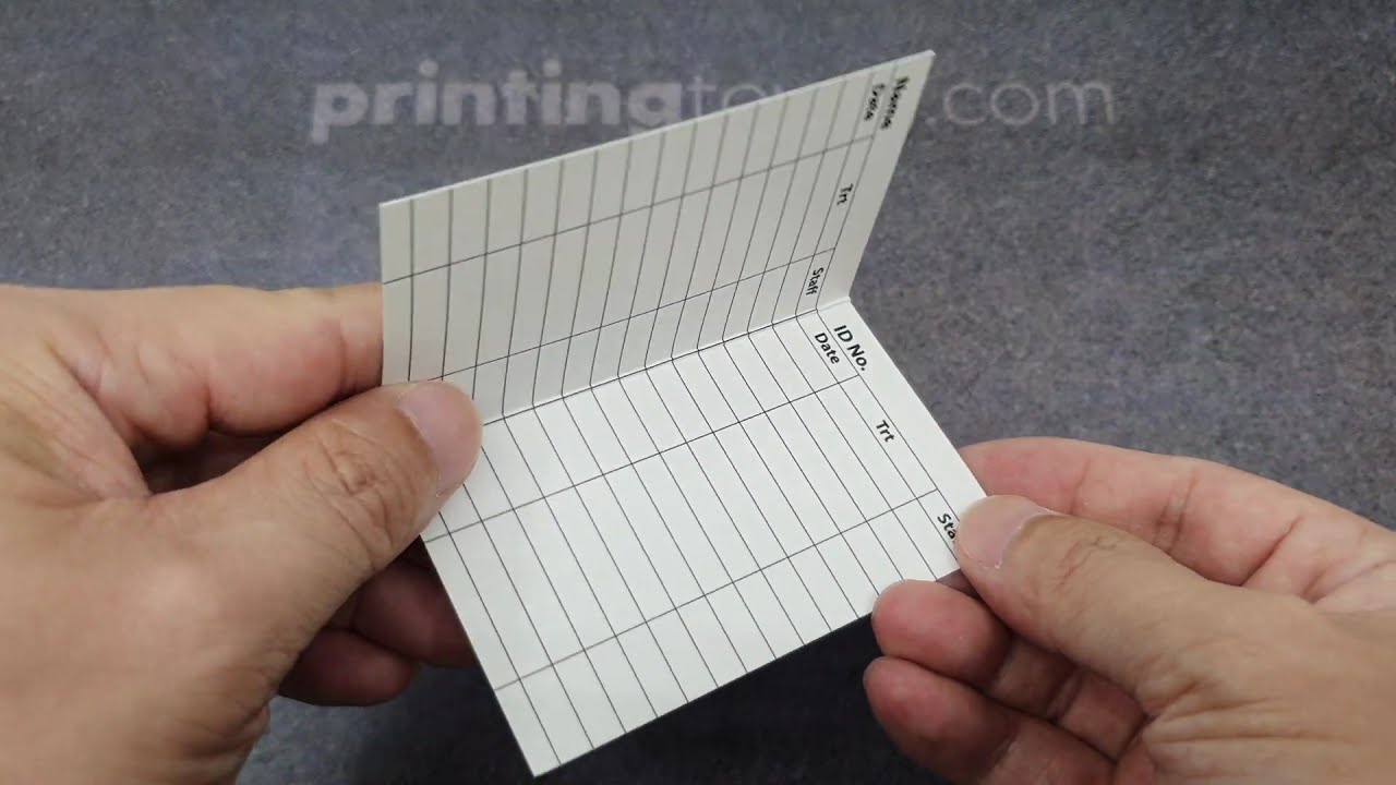 Folded Name Card Printing - PrintingToYou.com - YouTube