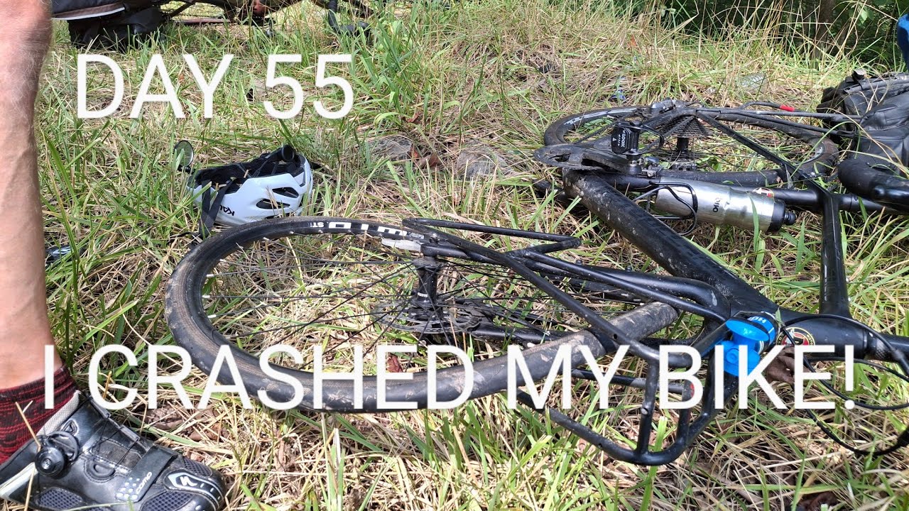 Day 55, July 26: I Crashed my Bike! - YouTube