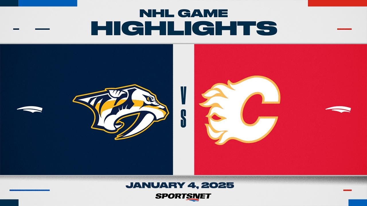 NHL Highlights | Predators vs. Flames - January 4, 2025 - YouTube
