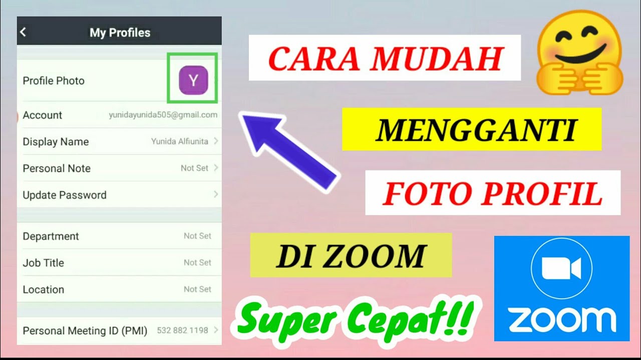 CARA MENGUBAH FOTO PROFIL ZOOM | DI HP ANDROID - YouTube