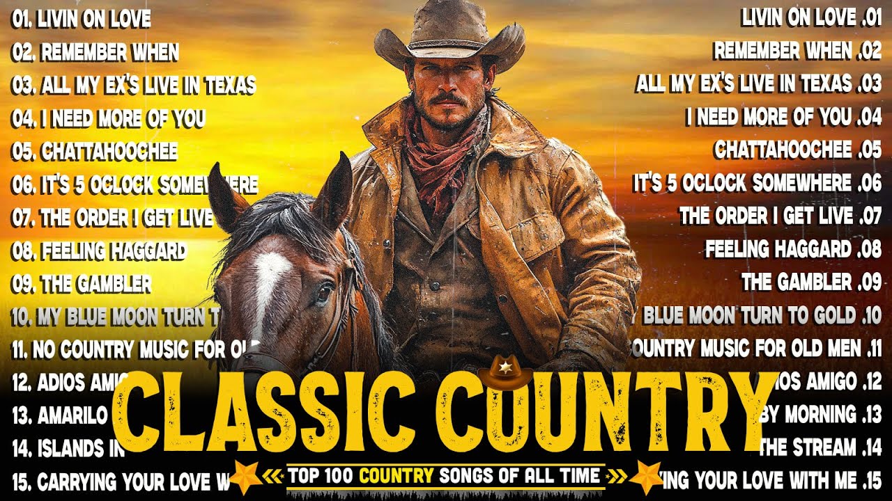 Classic Country Music Greatest Hits - 80s 90s Country Music - 200 ...