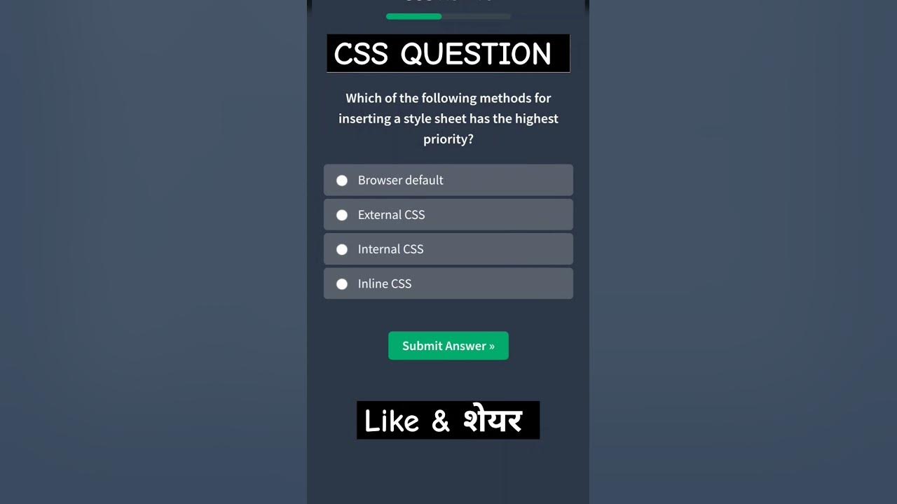 CSS QUESTION ANSWER #coding #ytshorts - YouTube