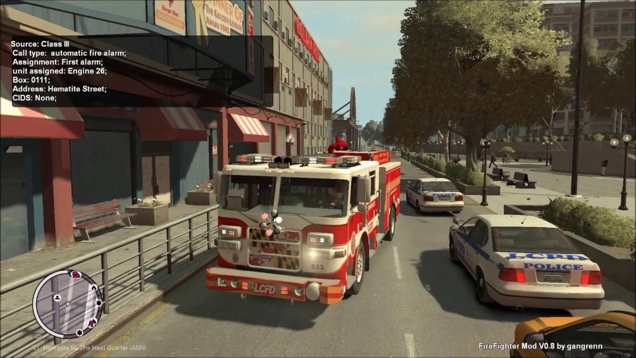 GTA IV Fire Fighter Mod (Engine 33 PGFD) - YouTube