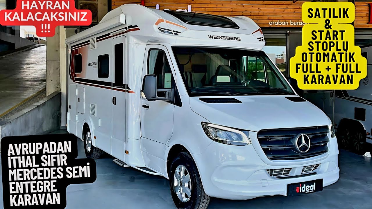 AVRUPADAN İTHAL SATILIK SIFIR MERCEDES SPRİNTER SEMİ ENTEGRE KARAVAN ...
