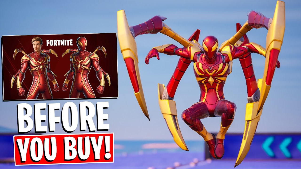 IRON SPIDER Bundle | Gameplay + Combos! Before You Buy (Fortnite x ...
