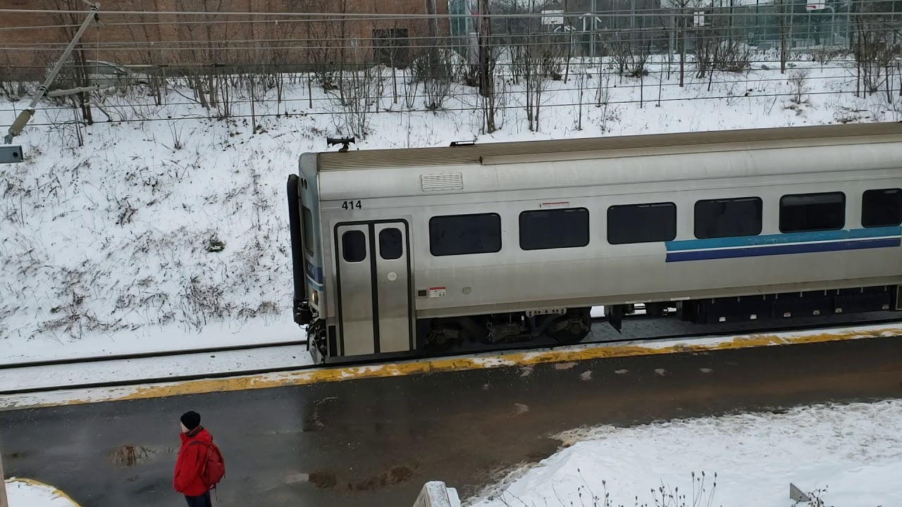 WINTER TRAINS MR90 EXO Commuter Train Leaves Temporary Station Near ...
