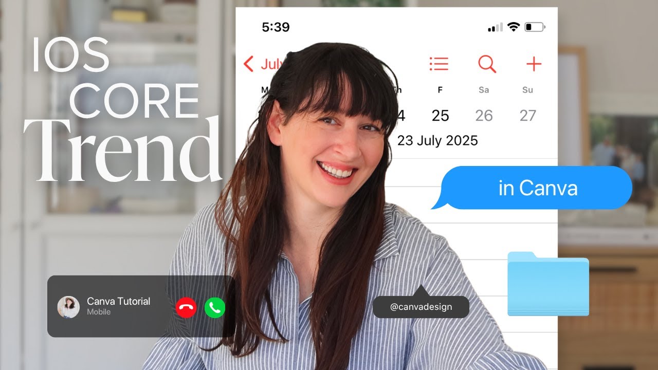 Create the iOS Core Graphic Design Trend in Canva Tutorial - YouTube