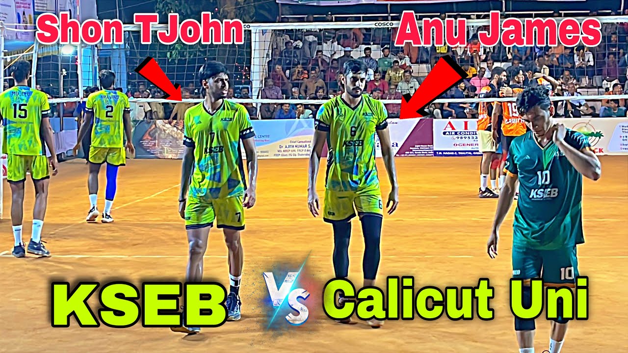 Shon & Anu James Back 🔥 KSEB Vs Calicut University | Set - 1 | Kalady ...