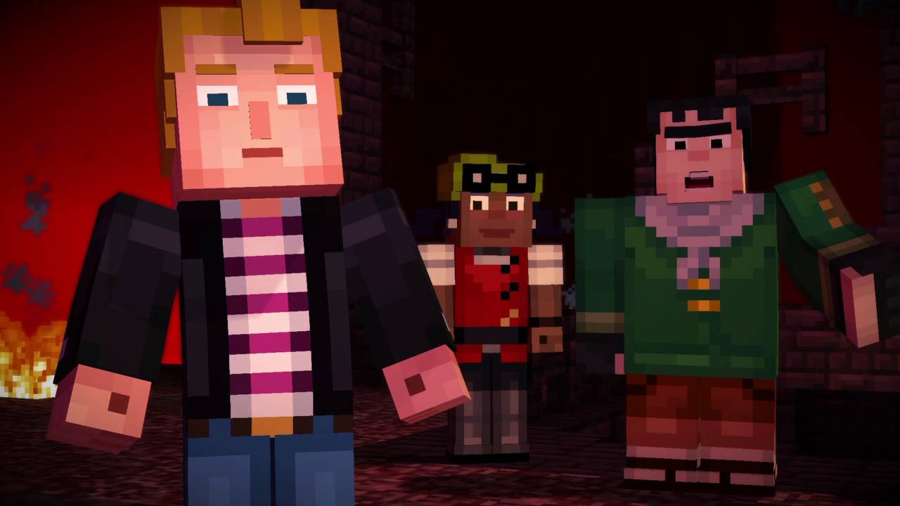 Minecraft: Story Mode|Axel gets angry at the team? - YouTube