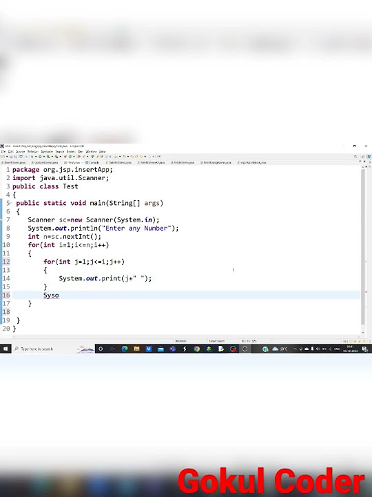 Pattern Programming No4 In Java Gokulcoder Javaprogramming Shorts Pattern Youtube