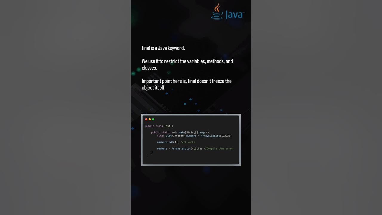 Java Tricky Question | Final vs Immutable | #codenova # ...