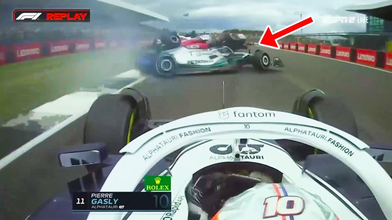 PIERRE GASLY ONBOARD CAM ZHO GUANYU 周冠宇 CRASH SILVERSTONE - 2022 ...