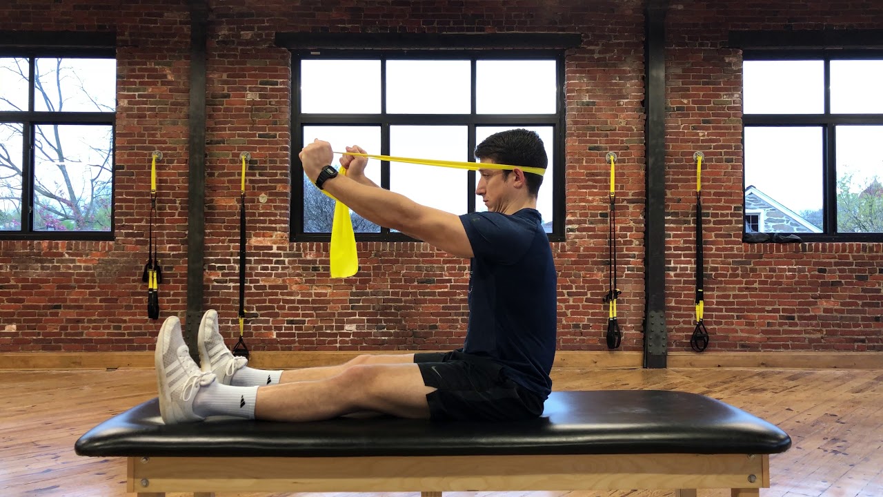 Resisted Cervical Retraction Flexion (with band) - YouTube