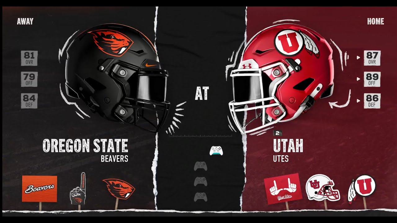 Utah (0-0) Online Dynasty Yr 2 Wk 0 vs Oregon State - HB FantasySports ...