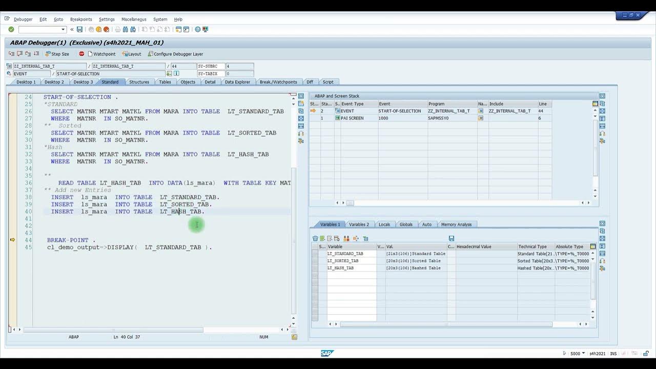 Internal Table Categories in ABAP : Standard tables # Sorted tables # Hash tables - YouTube
