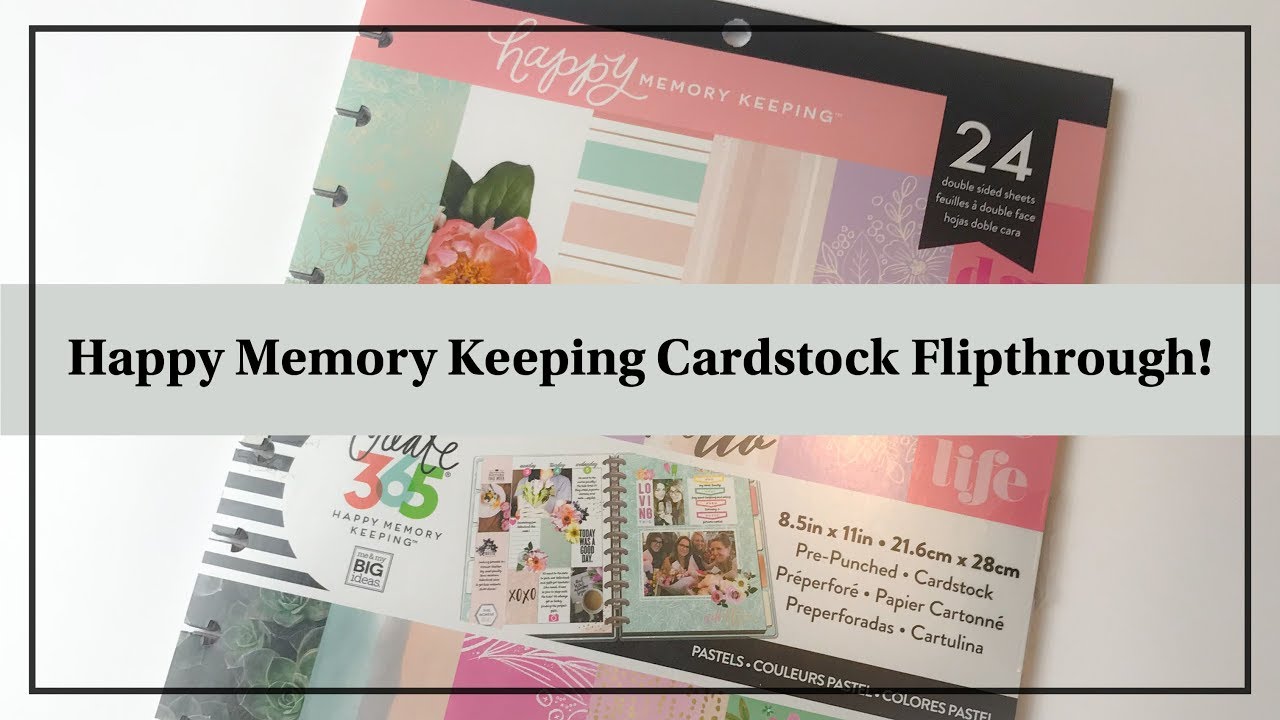 Happy Memory Keeping BIG Cardstock Pad Flipthrough! - YouTube