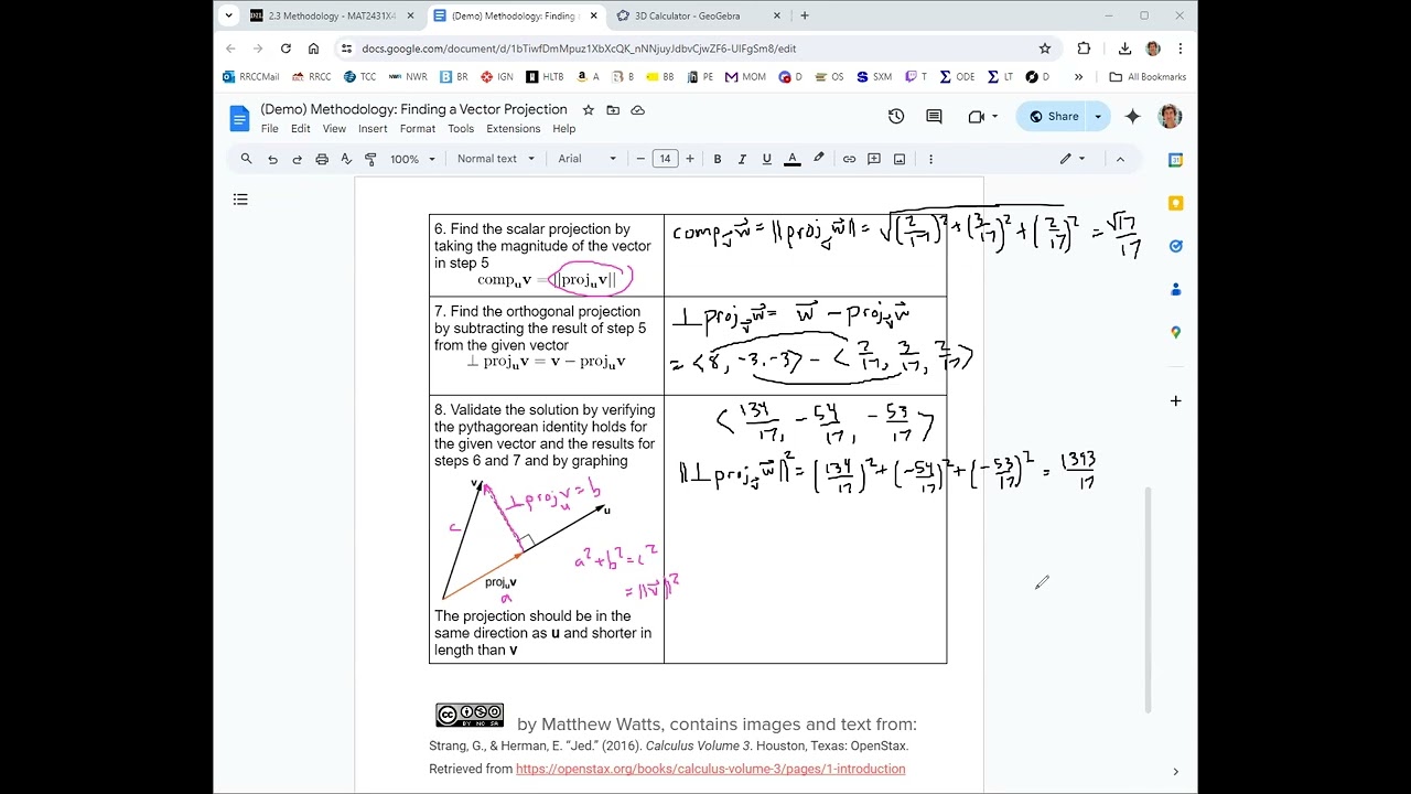 Vector Projection Calculator Help With Vector Projection : R/learnmath