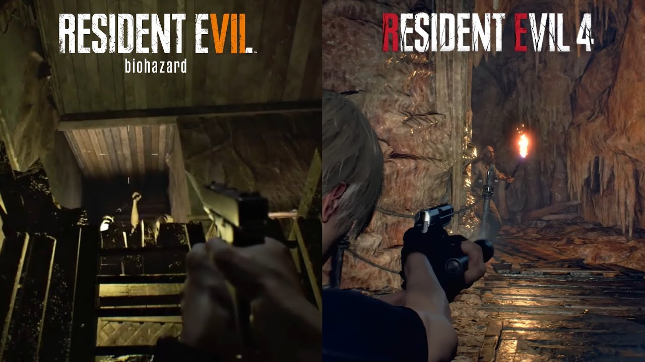 Resident Evil 7 Biohazard vs Resident Evil 4 Remake - Start of First ...