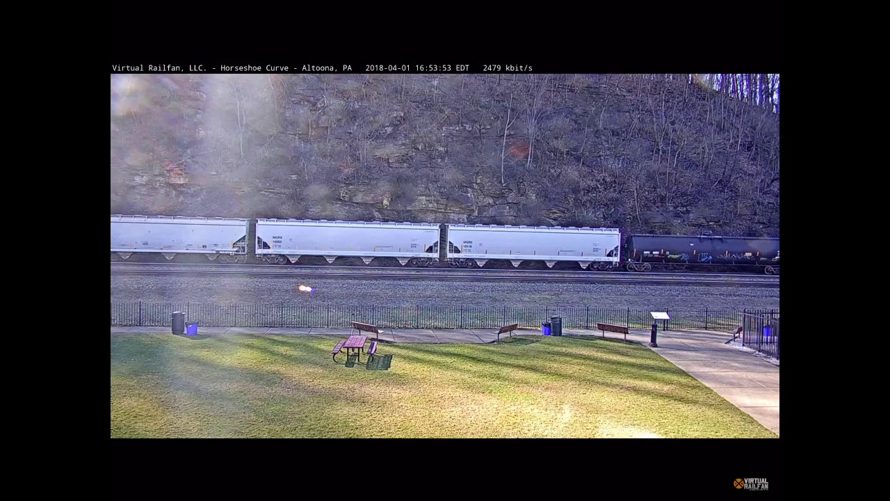 PRLX 4834 C&O at Horseshoe Curve 4-1-18 - YouTube