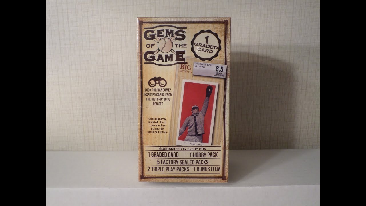 2019 Gems of the Game Baseball Repack Box - 8 Packs + 1 Graded Card ⚾ ...