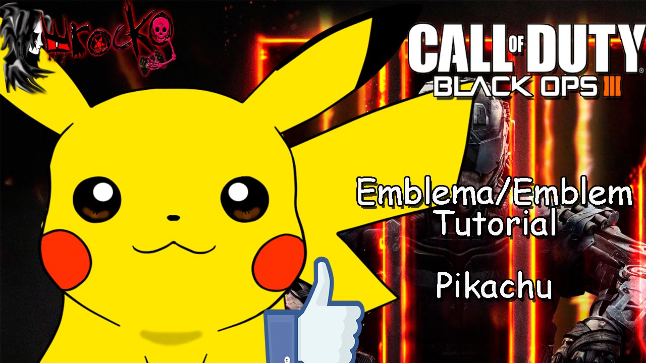 Black Ops 3 | Pikachu | EMBLEM/Emblema Tutorial | Pokémon - YouTube
