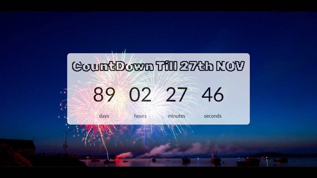 Day 1 Lets Make Countdown Timer Using Javascript Youtube