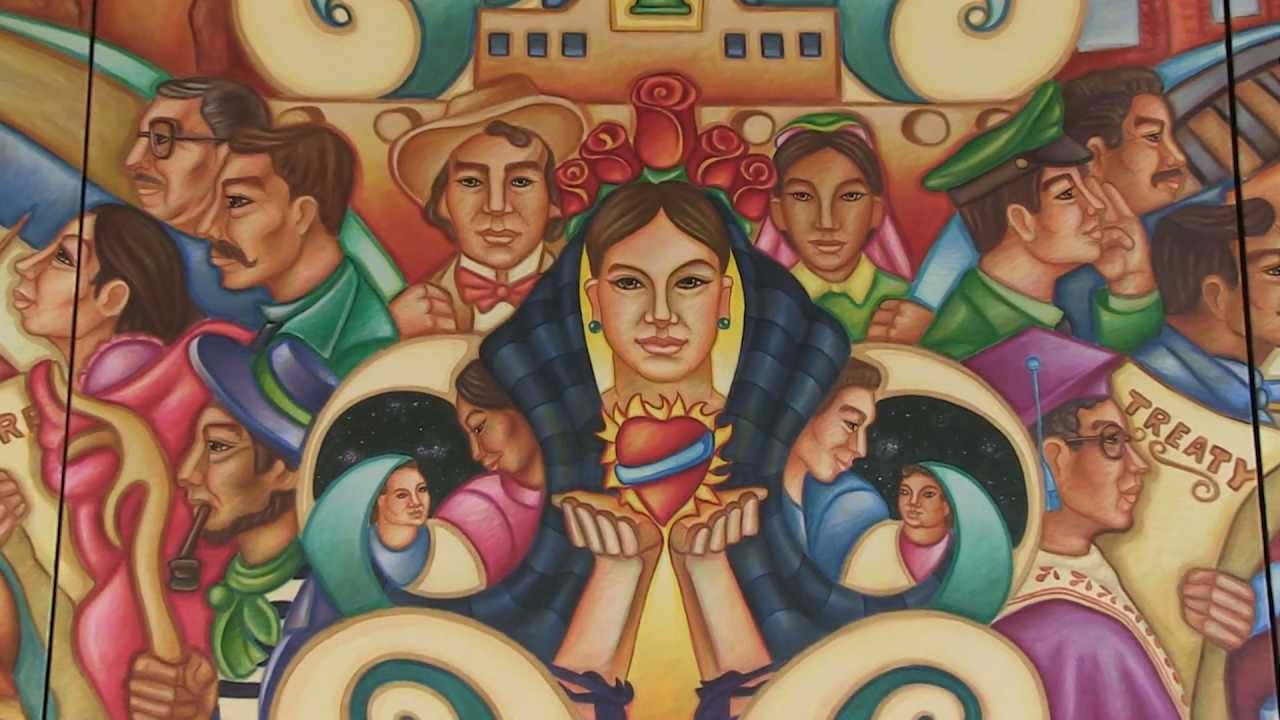 Artist David Garcia presents his mural at the Rawlings Library in ...