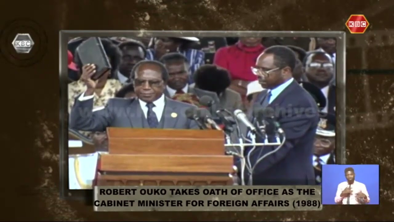 KBC Archives: Robert Ouko takes oath of office as cabinet minister for ...