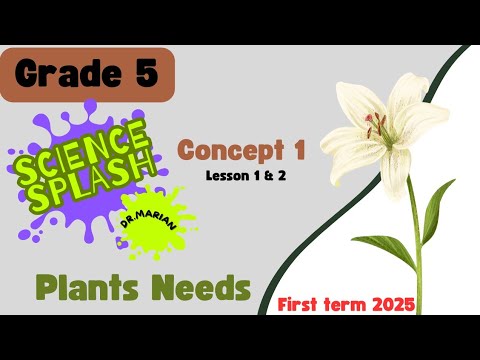 Science Grade 5 2025 First term Plants Needs ? Concept 1 Lesson 1& 2 ...