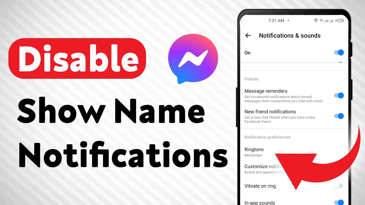 How to Disable Show Name On Messenger Notifications (Updated) - YouTube