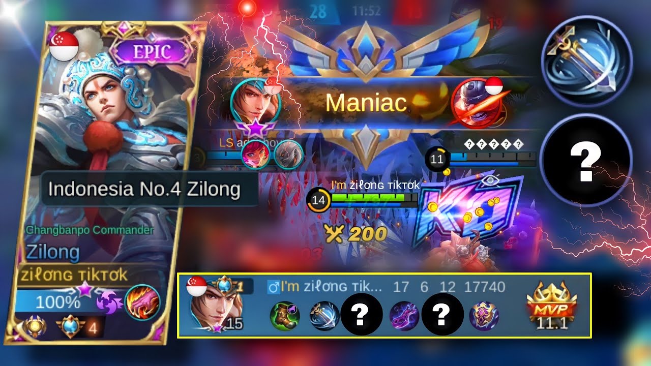 BUILD MANIAC ZILONG TERSAKIT 2021 - Best Damage🔥| Mobile Legends Bang-bang - YouTube