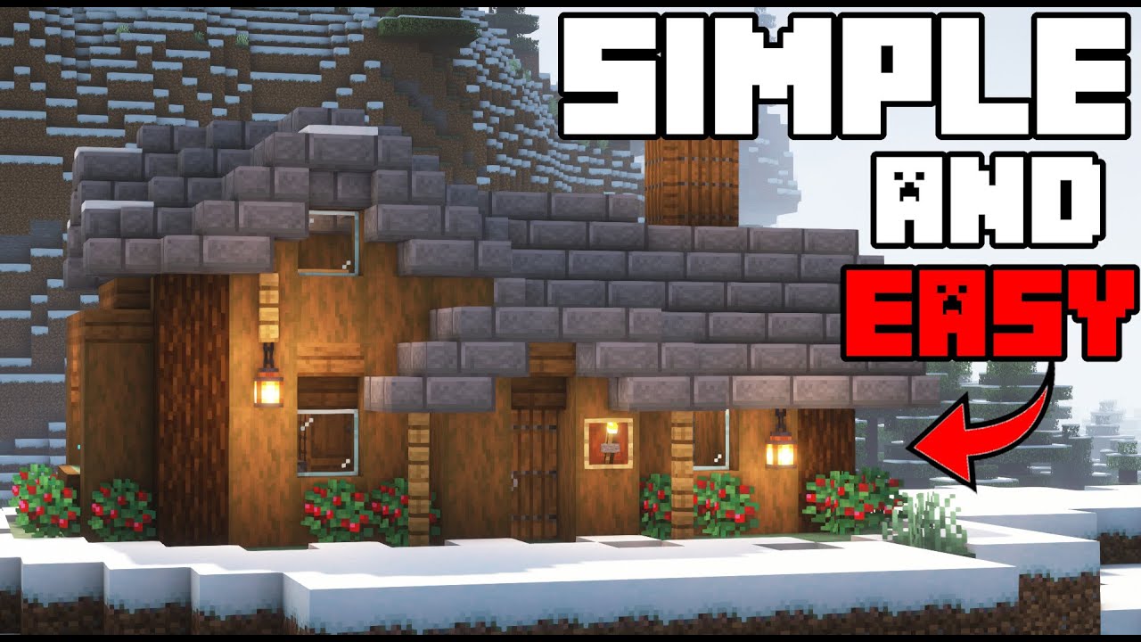 How to Build a Simple Starter House Minecraft | Tutorial - YouTube