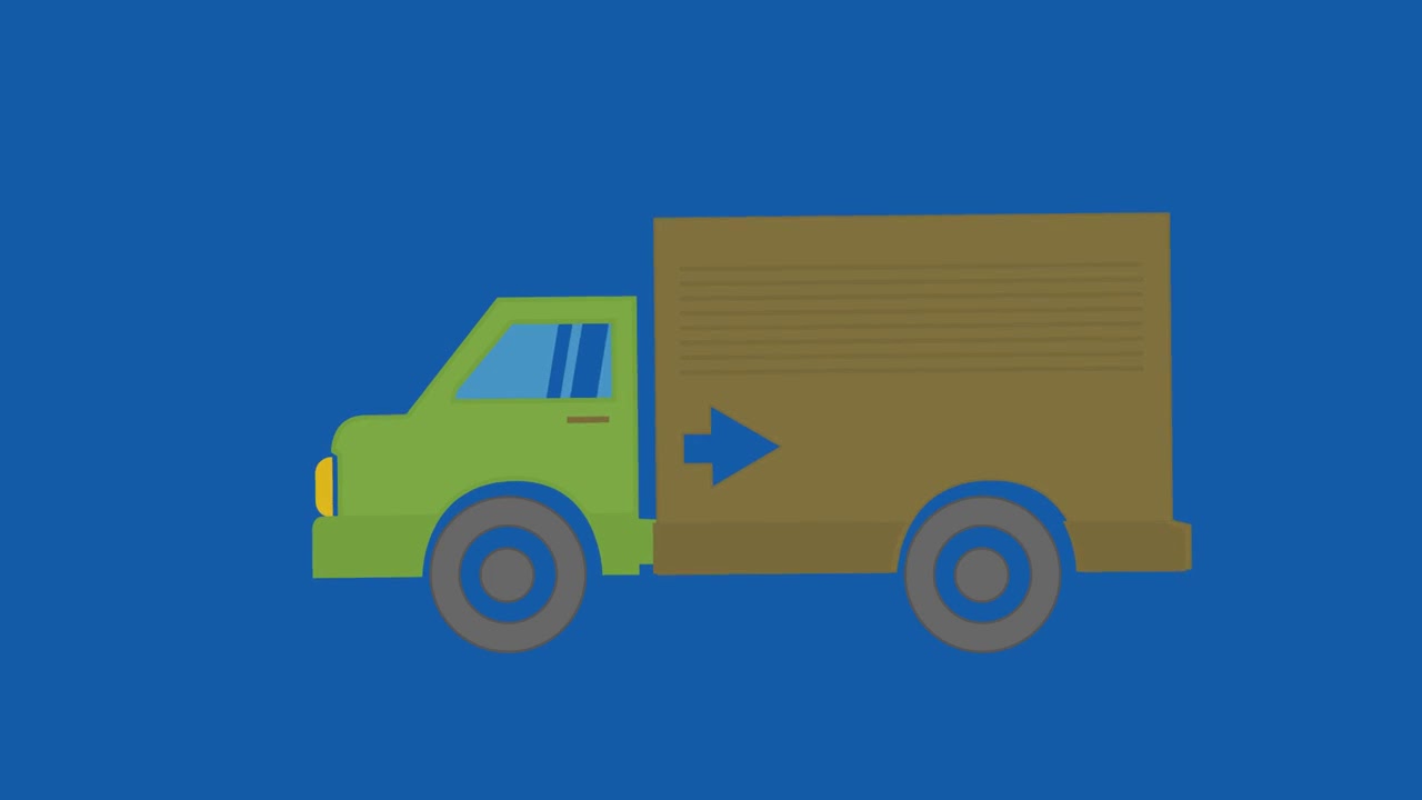Delivery Truck Blue Screen Green Screen Footage - YouTube