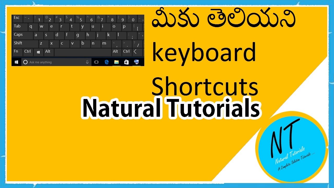 Amazing Keyboard Shortcuts In Telugu Natural Tutorials YouTube amazing-keyboard-shortcuts-in-telugu-natural-tutorials-youtube