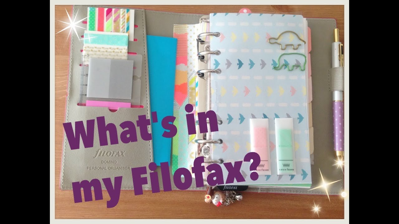 Whats in my filofax organizer? - YouTube