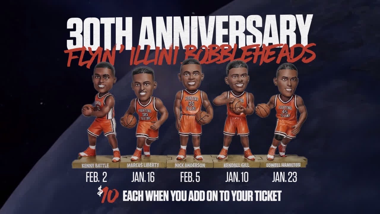 Flyin' Illini Bobbleheads Take Flight - YouTube