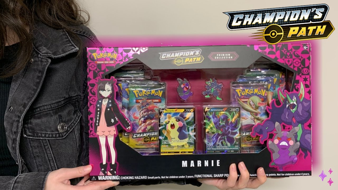 CHAMPIONS PATH Marnie Premium Collection Box Opening! | Marnie Playmat ...