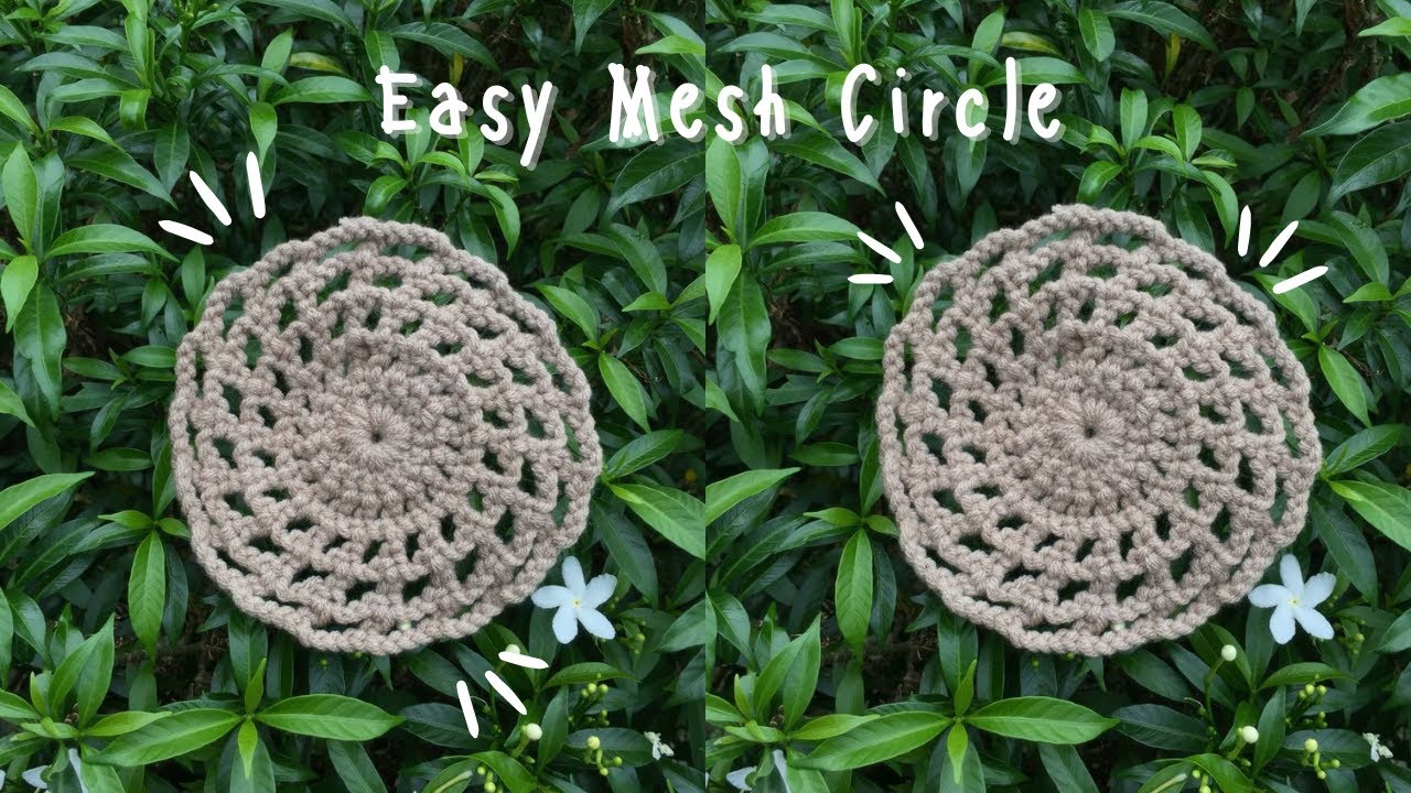 🌀 Easy Mesh Circle or Round Motif / Circle Base🌀 - YouTube