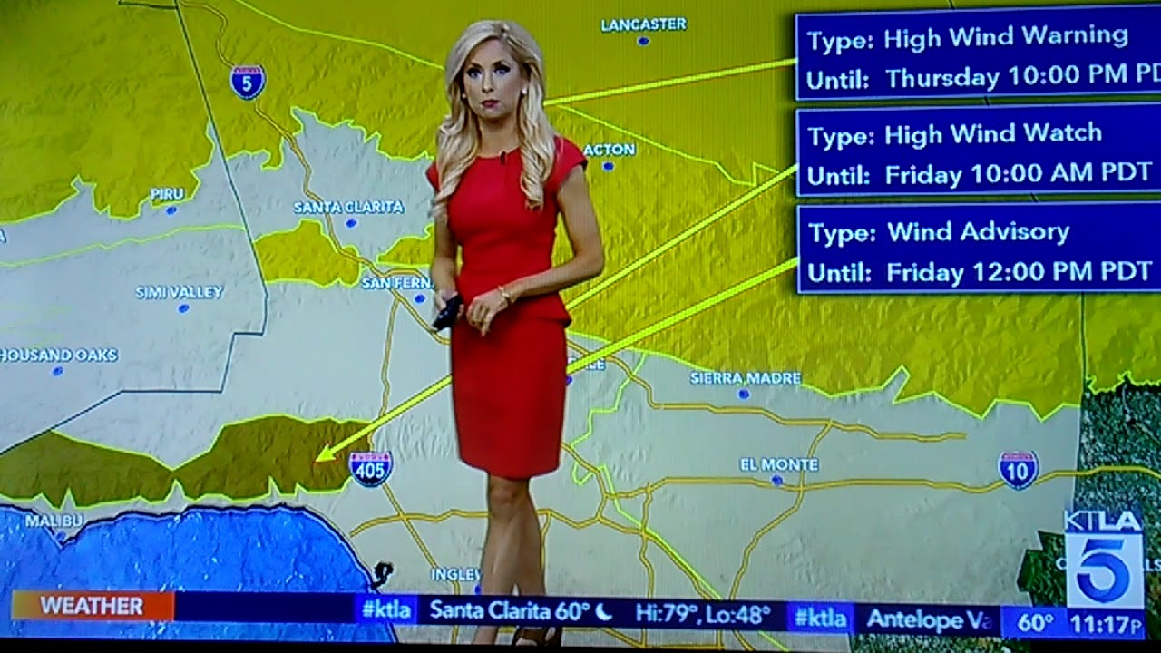 Mary Beth McDade Does the Weather on KTLA 5 News - April 11, 2018 - YouTube