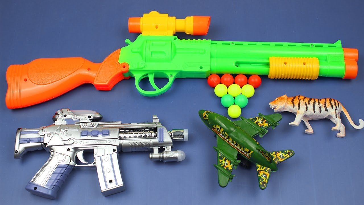 Box Full Of Toys with Realistic Police Military Toy Guns Equipment for ...