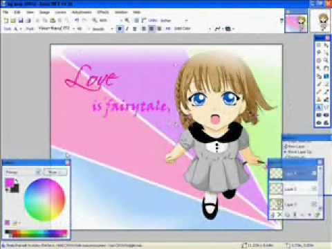 Drawing Anime Using MS Paint - YouTube