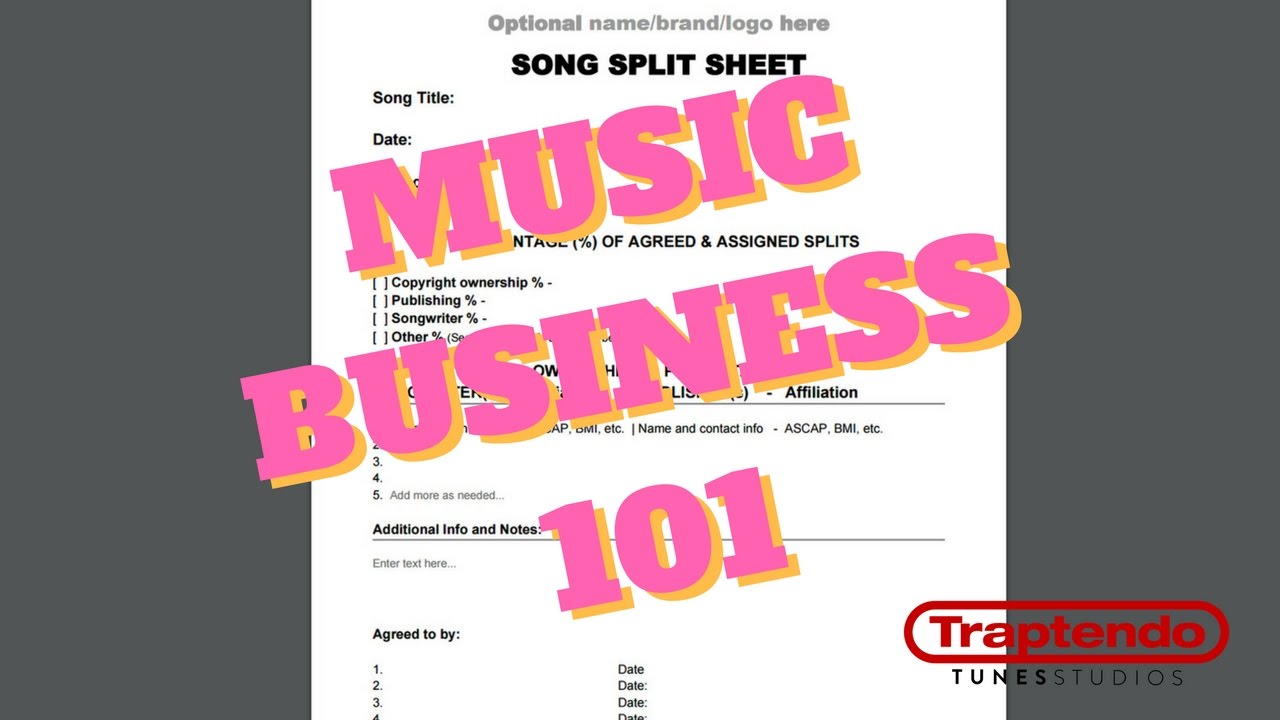 How to Use a Split Sheet and a Great Music Business Book - YouTube