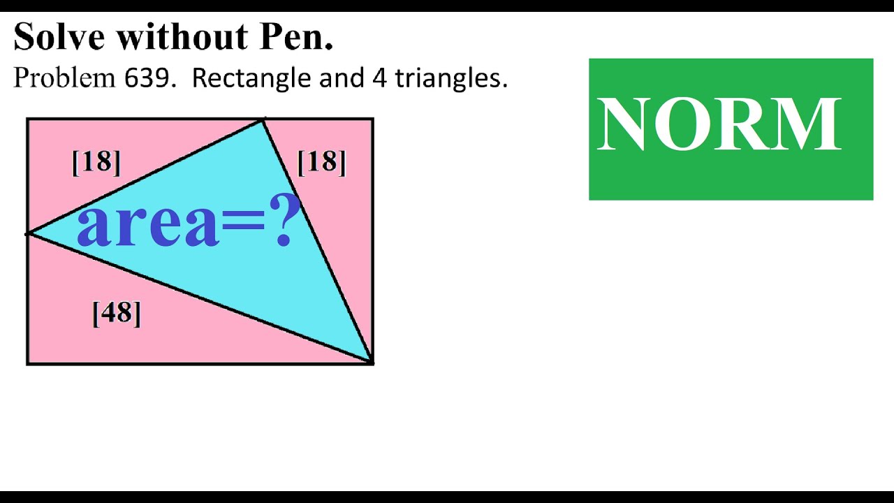639. Rectangle and 4 triangles - YouTube