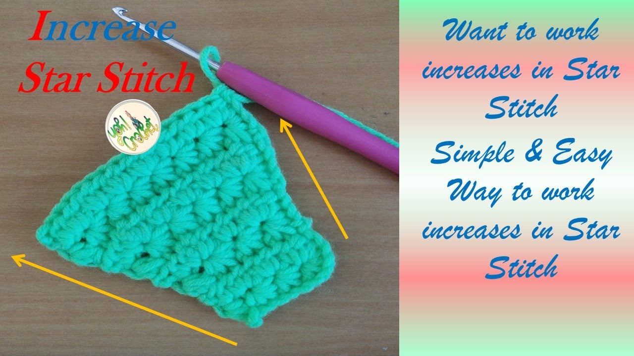 How to work Increases in Star Stitch || Star Stitch tutorial with Increases || Crochet Star ...