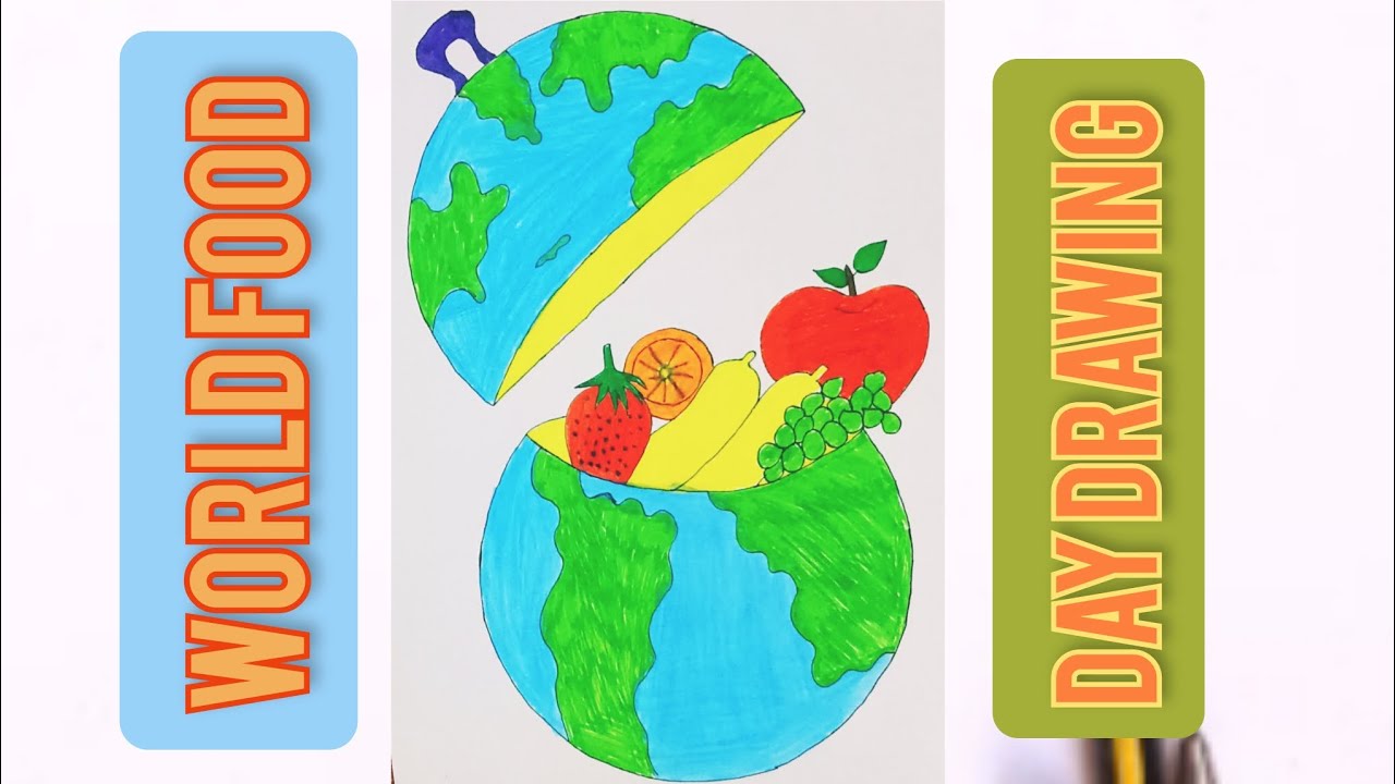 World Food Day Drawing/ World Food Day poster / Eat Healthy Stay ...