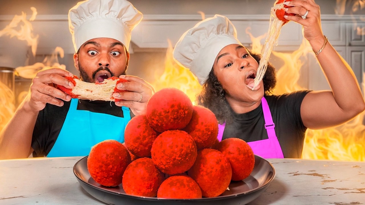 GIANT Hot Cheetos Cheese Balls! - YouTube