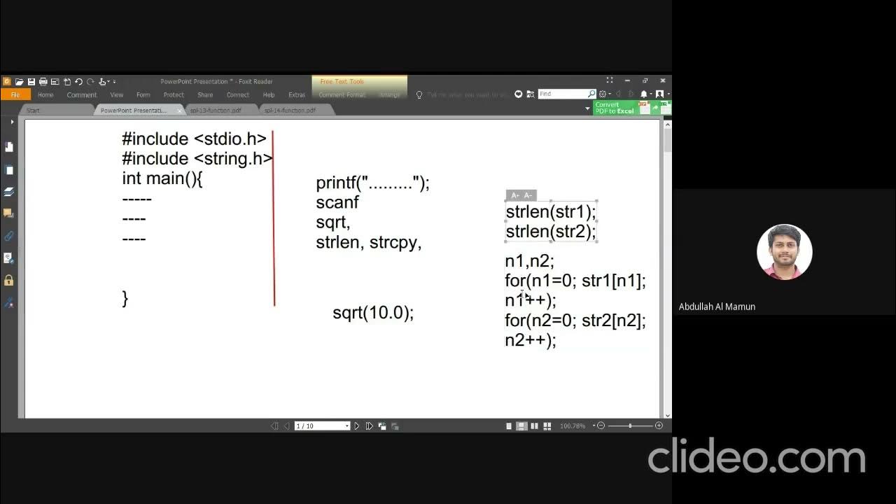 Lecture 17 - Structured Programming Language (CSE 1111) [Abdullah Al Mamun] - YouTube