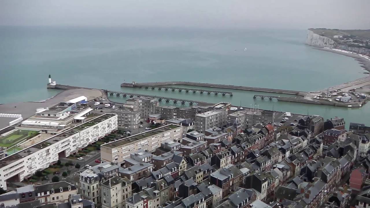 Terrasse - Cliff Top, Le Treport, France - view over town - YouTube