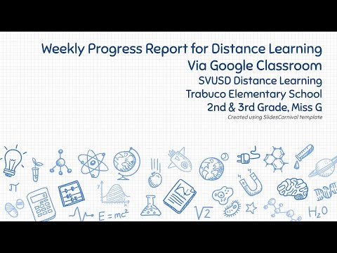 Weekly Progress Report for Distance Learning - YouTube