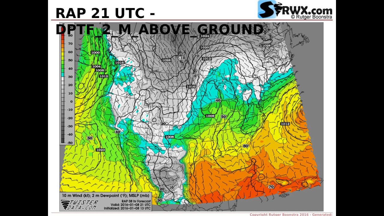 Severe Weather Maps for January 08, 2016 (Fri) - SPC Risk: SLGT - YouTube